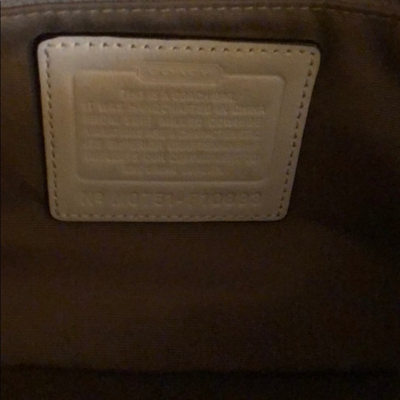 Coach | Bags | Coach White And Silver Pebbled Leather Bag | Poshmark